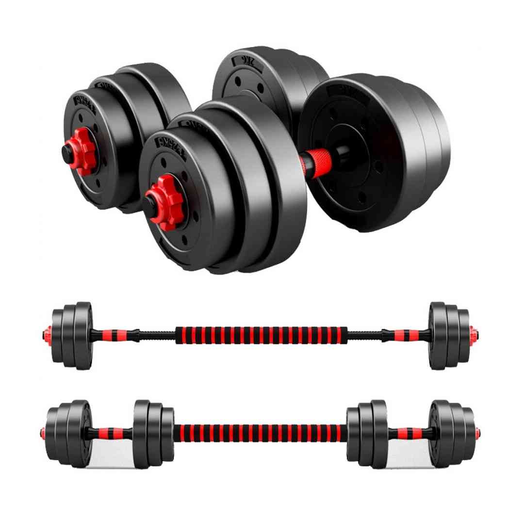 Set Mancuernas 30 kg Ajustables con Barra Extensora - Linea Sport