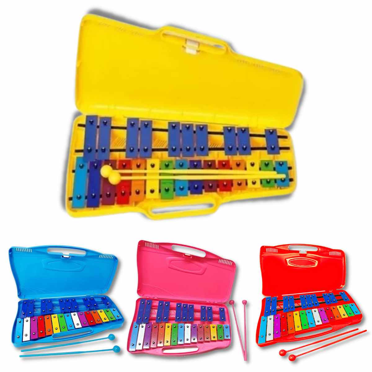 Metalofono Cromatico 25 Notas Xilofono Infantil Escolar - Linea Sport