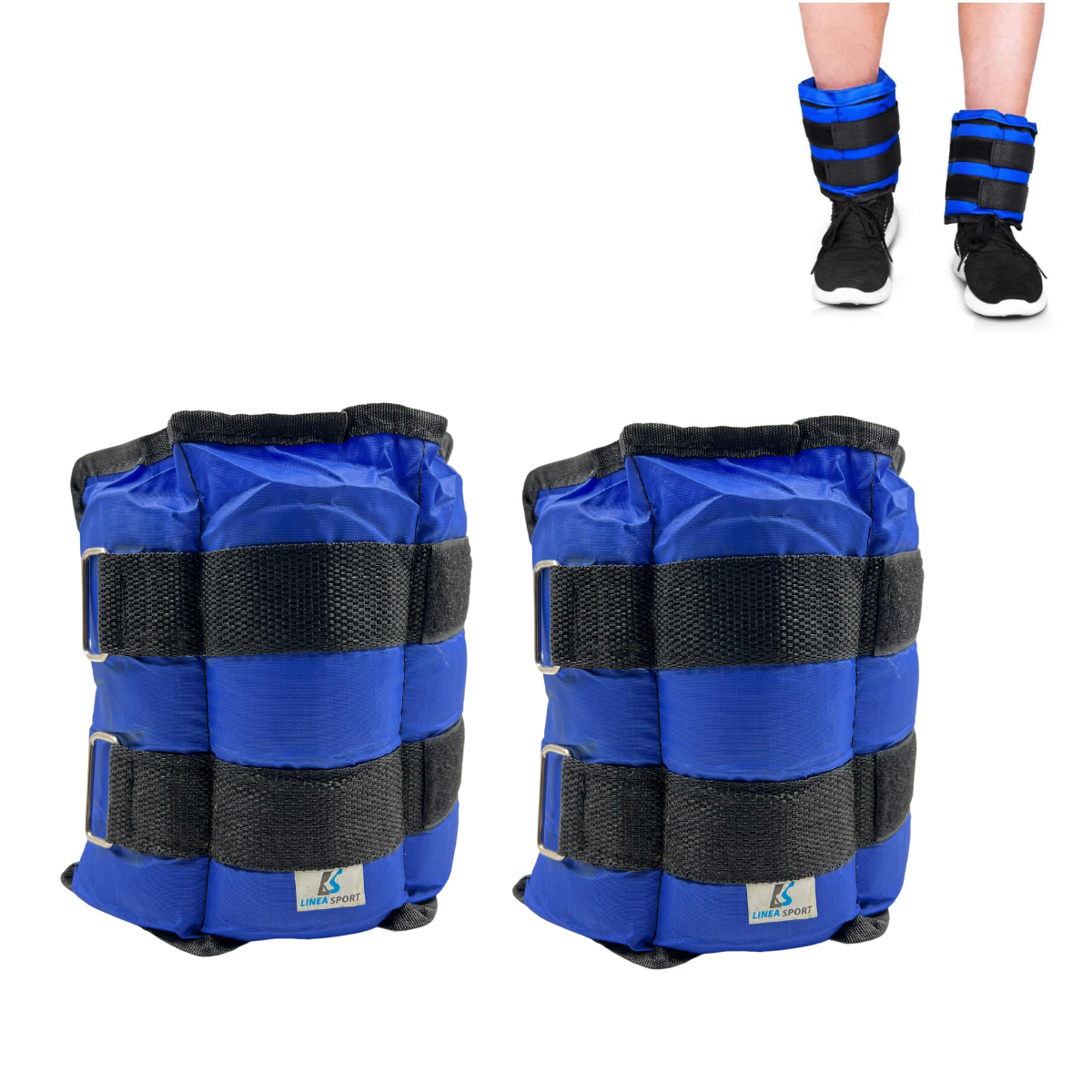 Par De Pesas Tobillera Y Muñeca 3kg C/u Total 6kg El Par - Linea Sport