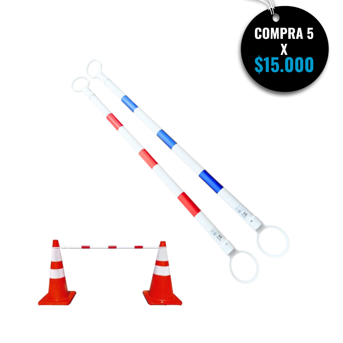 Barra De Unión Para Conos De Tráfico Vial Extensible - Linea Sport