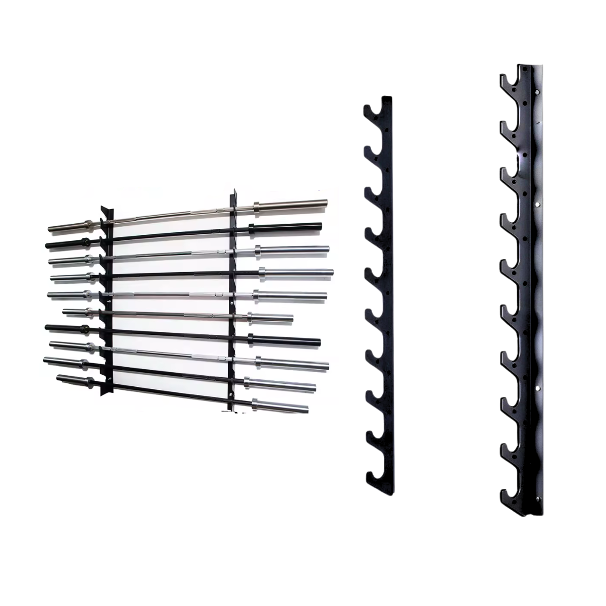 Rack de Pared para Barras Olímpicas y Pre-Olímpicas 10 piezas - Linea Sport