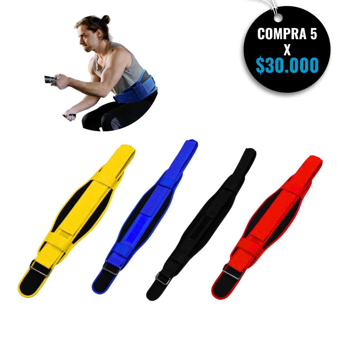 Cinturón Ajustable para Levantamiento de Peso - Linea Sport