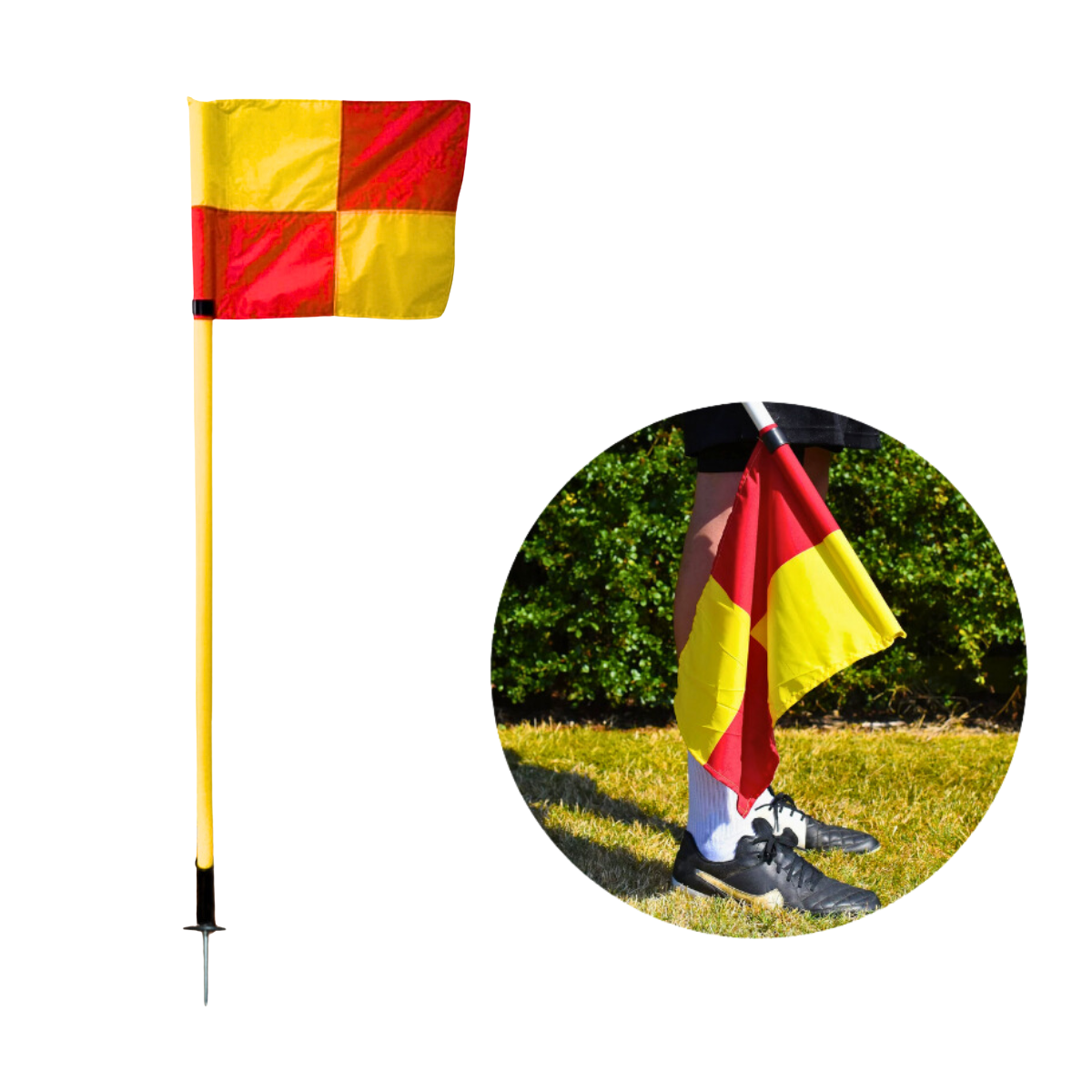 Banderin Córner Pole Con Estaca 1.50mtrs - Linea Sport