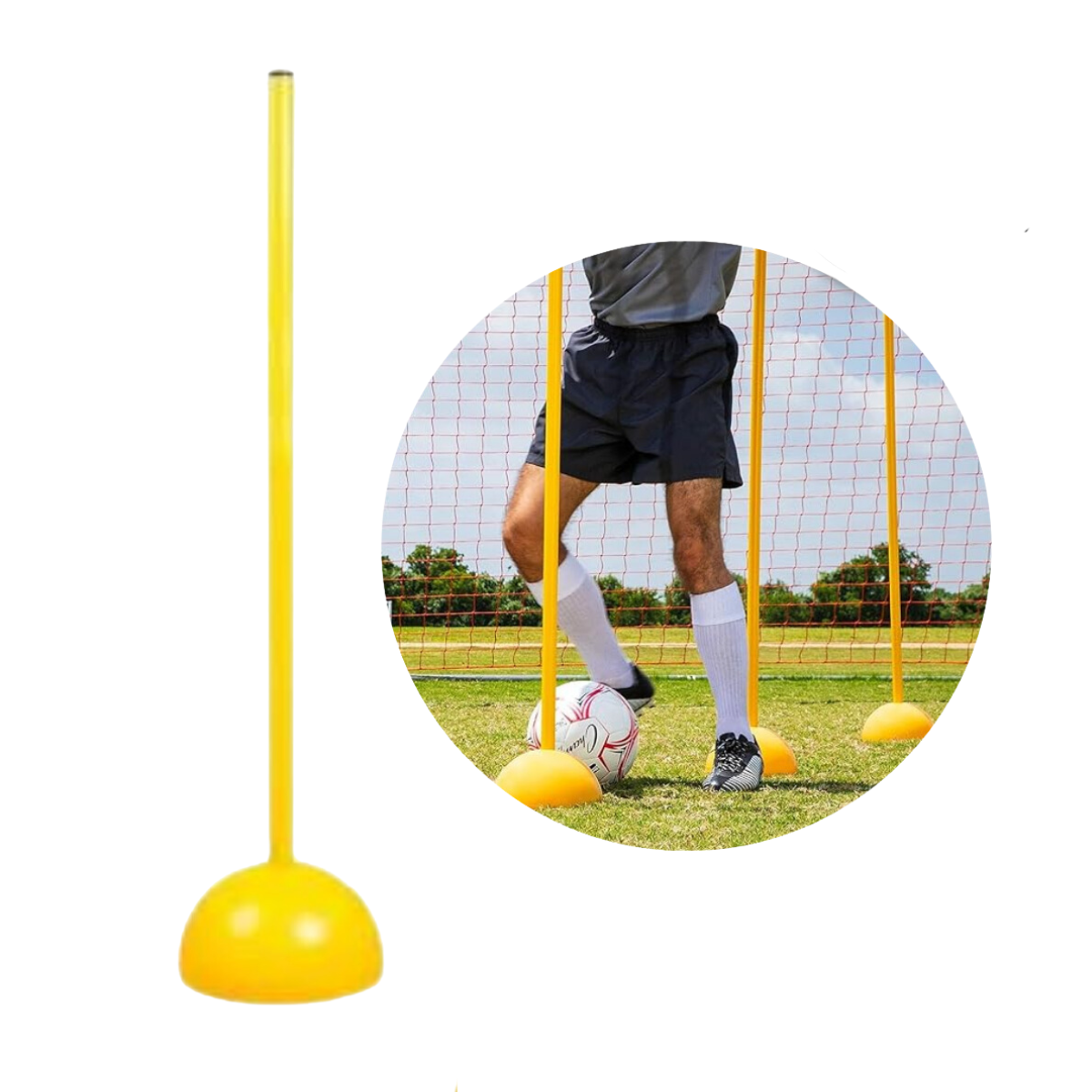 Bastón Pole Slalom Con Base 1.5mtr - Linea Sport