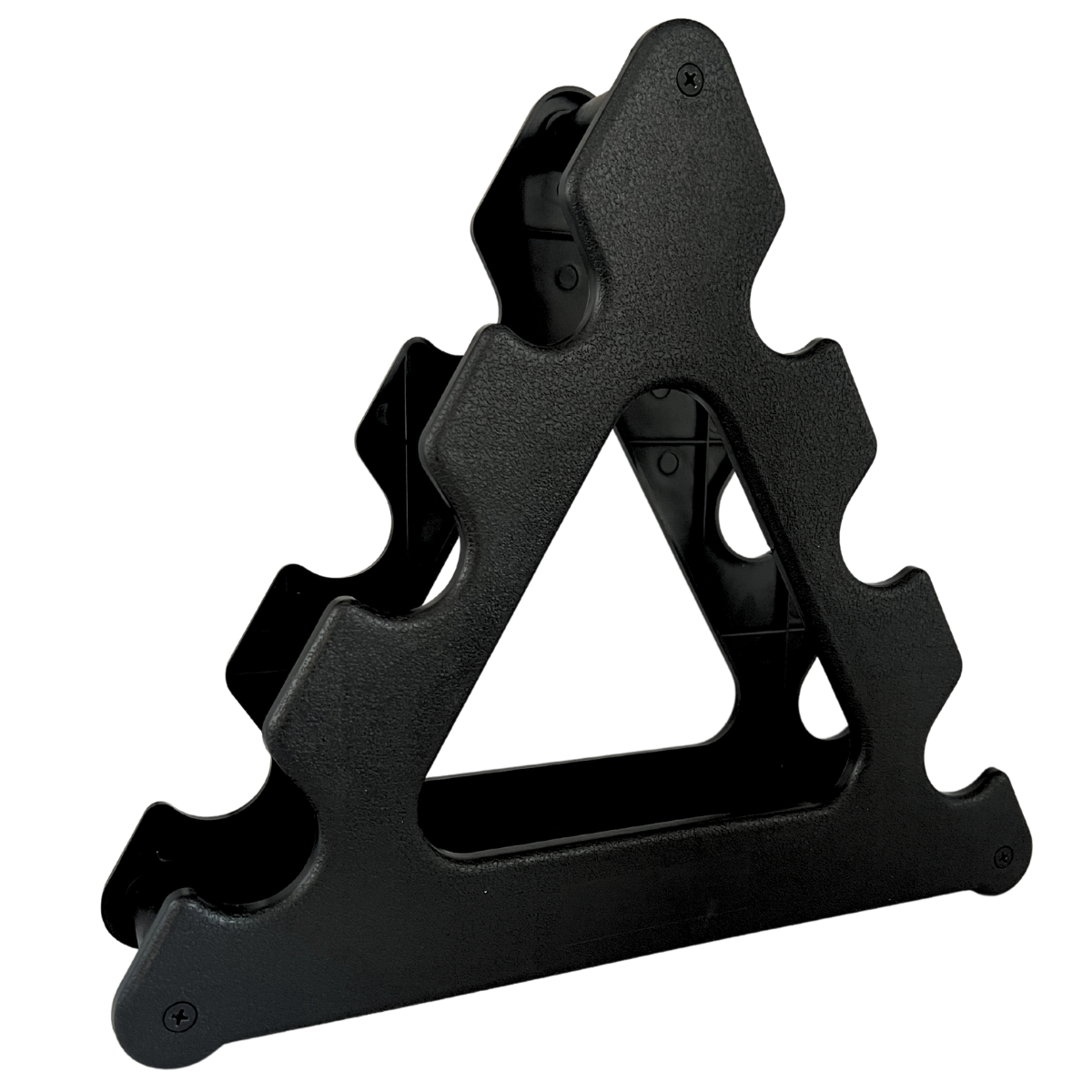 Rack Triangular Organizador de 3 Niveles para Mancuernas - Linea Sport