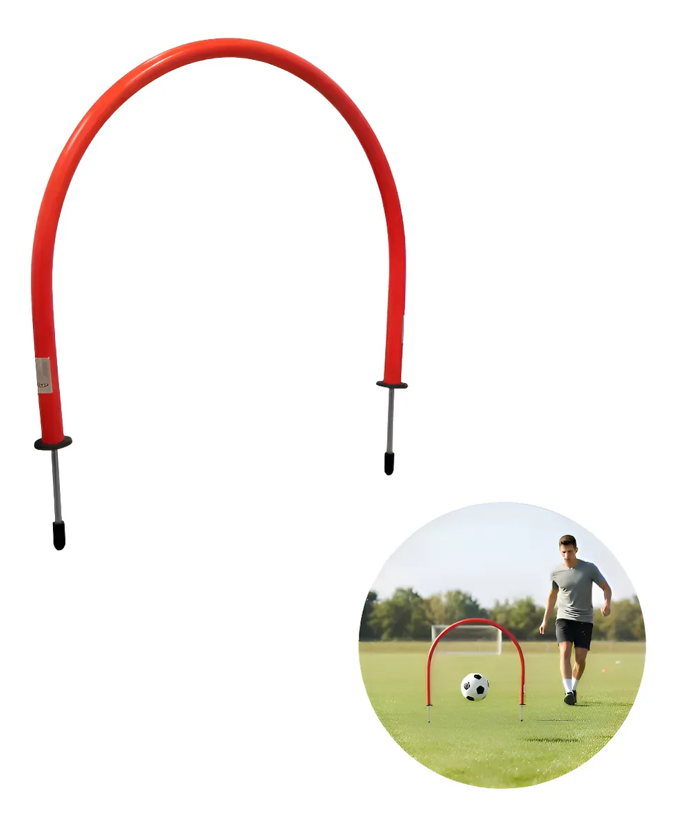 Mini Arco de Fútbol Naranja con Estaca para Entrenamiento - Linea Sport